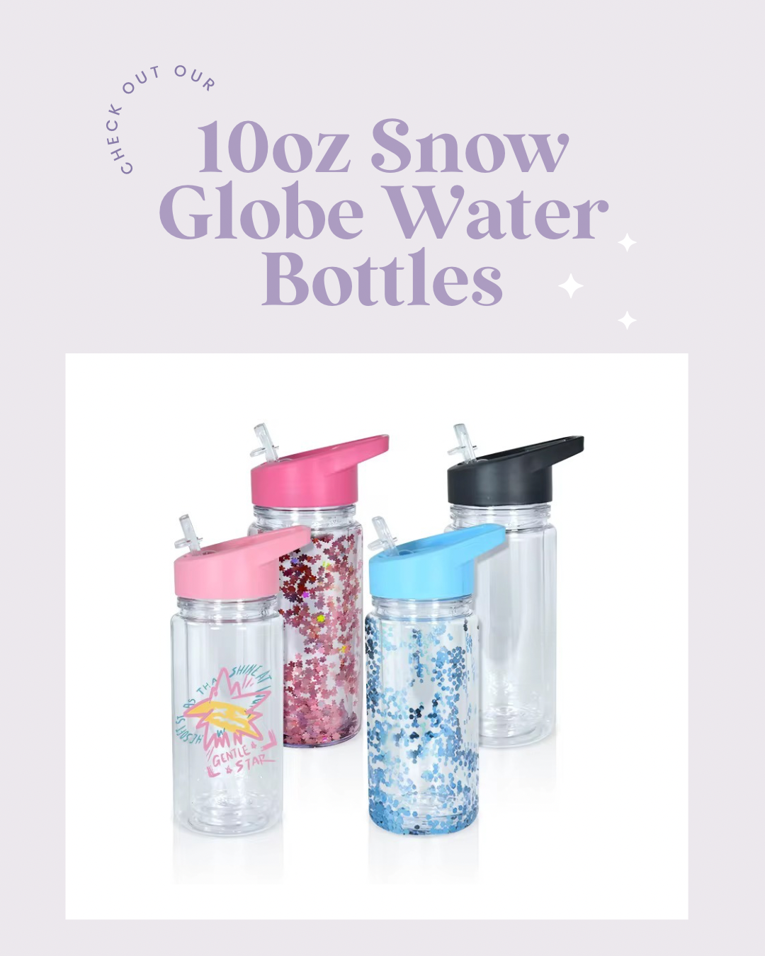 Kids Acrylic Snow Globe Water Bottle – Luxe Craft Blanks
